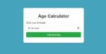 Create a Age Calculator Using HTML, CSS and Javascript